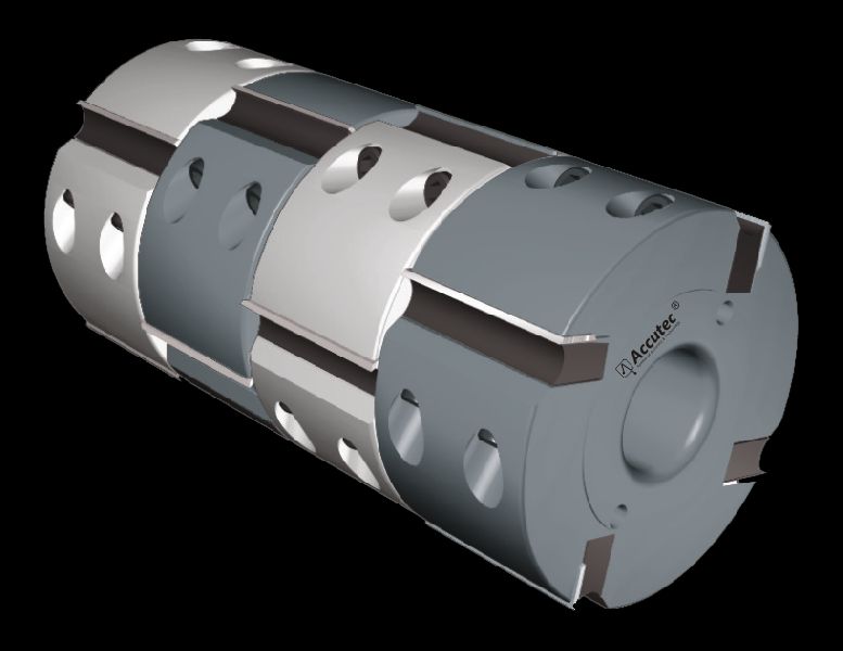 Stackable Planing Cutter Head Four Wings by Accutec Wood Tooling System ...