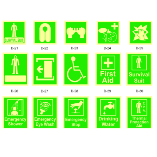 Rectangle Safety Signages, Color : Green at Rs 6.50 / Square Inch in ...