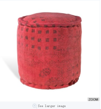 VINTAGE Fabric ROUND LIVING ROOM PUFF, for Home Furniture - NIDRAN ART ...