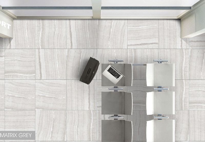 Polished Plain Matrix Grey PGVT Tiles, Size : 600x600mm at Best Price ...