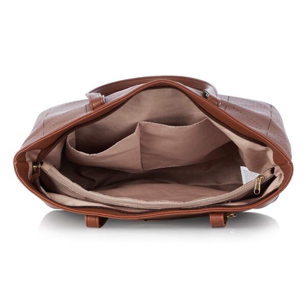 Caprese Alison Tan Brown Tote Bag, Closure Type : Zipper at Rs 1,088.91 ...