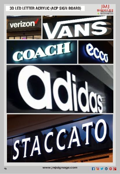 JMJ SIGNAGE in Delhi - Manufacturer of ACP LED Sign Board & LED Acrylic ...