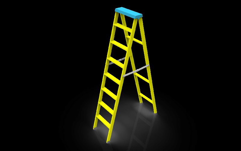 Polished Aluminum scaffold ladder, for Construction, Industrial ...