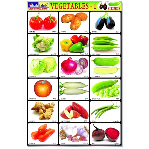 Mark Labels Vegetables Chart, Color : White at Rs 35 / Pack in Mumbai ...