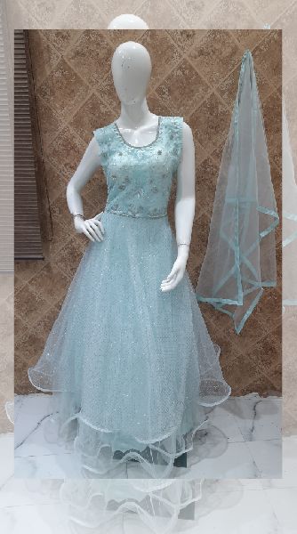 Net Designer Gown at best price in Delhi Delhi from Megha Fashion | ID ...