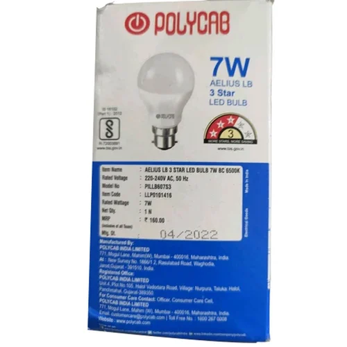 Polycab LED Bulb, INR 57 / Piece by Arihant Electro Light from ...