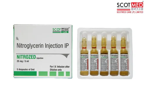 Nitroglycerin Injection, INR 18 / Piece by Scotmed Care Private Limited | ID - 6628478