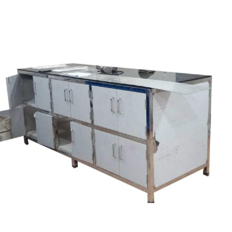 Stainless Steel Kitchen Counter, Size : 7X3ft(LxW), Color : Silver ...