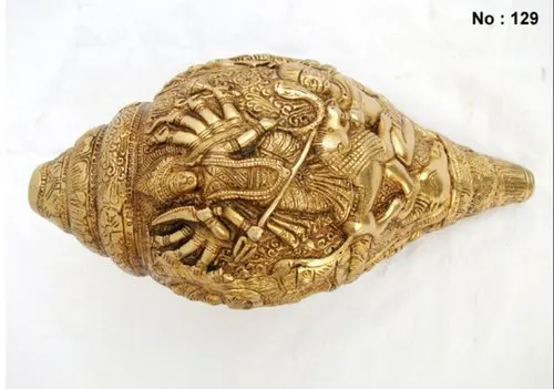 Brass Shankh, INR 6,500 / Piece by Swethamber Arts from Bangalore ...