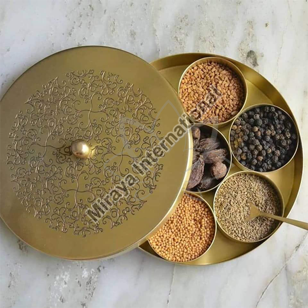 Golden Brass Masala Box at best price in Moradabad Uttar Pradesh from ...
