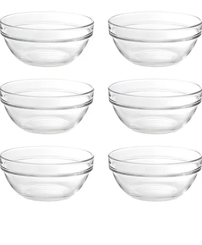 Round Glass Ocean Stack Bowl Set, Size : 15.24 cm, Packaging Type : Box ...