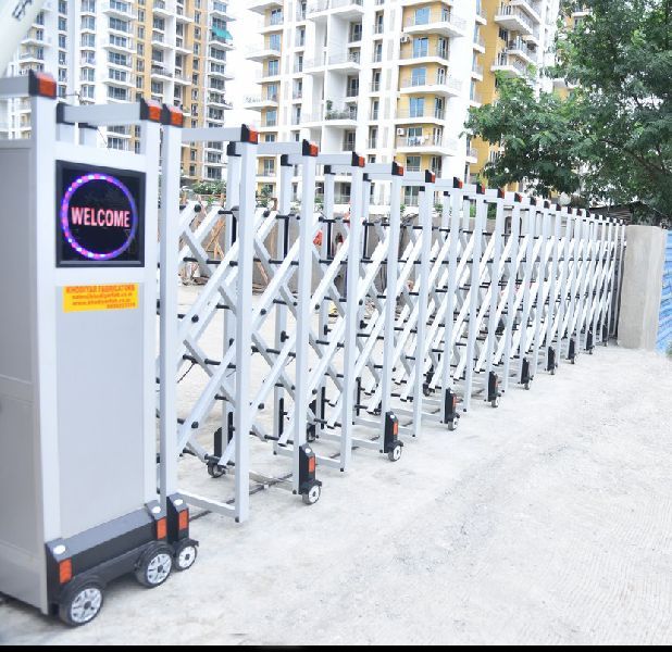 Stainless Steel automatic retractable gate - Khodiyar Fabricators ...