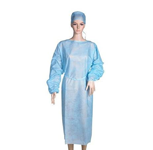 Non Woven Disposable Patient Gown Pattern Plain Size Free Size At