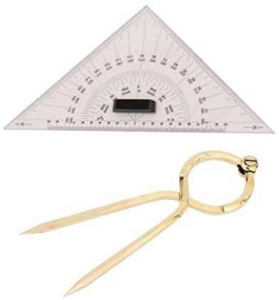 Navigation Protractor Triangle with Divider, for Survey Drawing ...