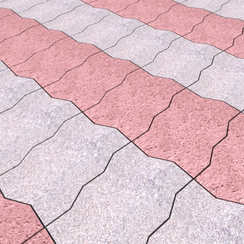 Rectangular Cement Interlocking Paver Blocks, for Flooring, Pattern ...