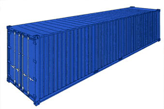 Galvanized Steel 40GP Used Shipping Container, Color : Blue, White at ...