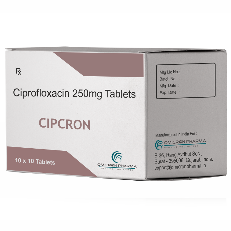 Ciprofloxacin Tablets at best price in Surat Gujarat from Omicron Pharma | ID:6128889