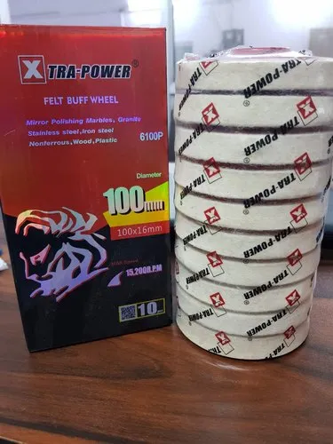 Stainless Steel Xtra-Power Felt Buff Wheel, for Polishing at Rs 34 ...