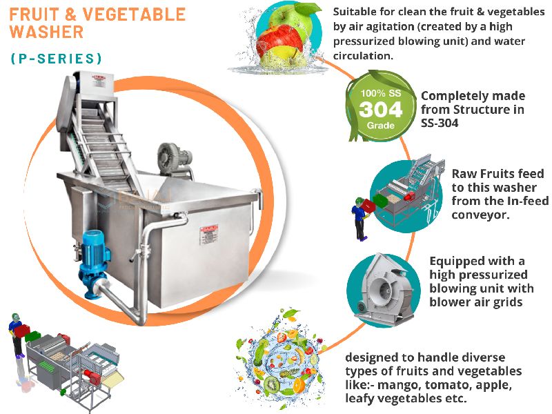 Silver Fruits vegetable washer at best price INR 4.40 LakhINR 4.50 Lakh ...