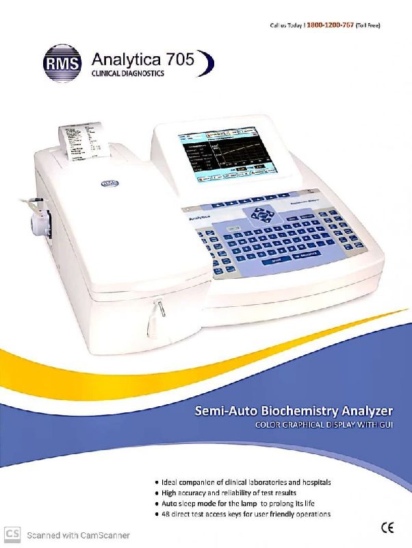Semi Auto Biochemistry Analyzer Machine, Feature : Accuracy, Battery ...