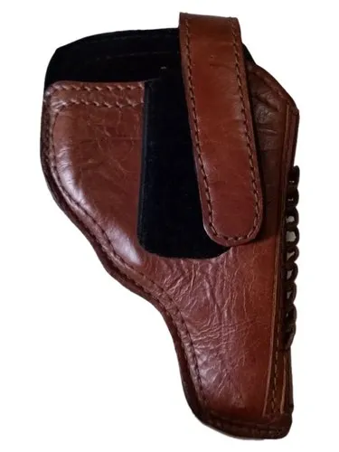 Brown Leather Gun Cover, Size : 9mm - Nax Gift Products