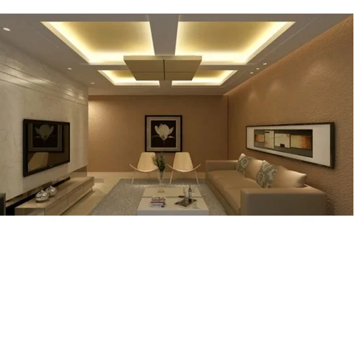 White Gyproc False Ceiling - S. R. Ceiling Solution & Interiors ...