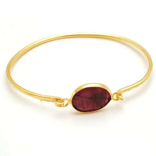 Golden ruby bangle - Kapil Jewels, Jaipur