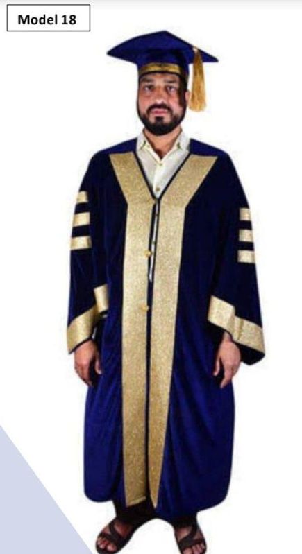 Full Sleeve Black Traditional Convocation Uniform, Size : S, Gender ...