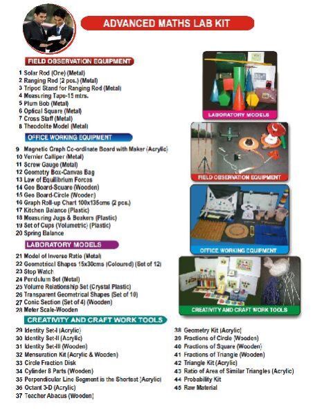 RX2 Wooden/Acrylic Advance Maths Lab Kit, For College, School, Size ...