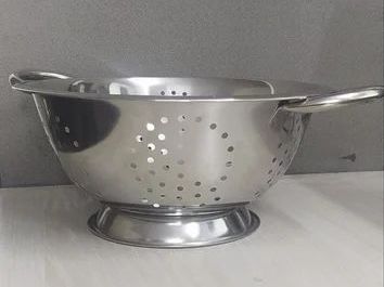 Polished Round Stainless Steel Colander, Feature : Light Weight, Color ...