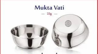 Round Stainless Steel Mukta Vati Bowl, Color : Silver at Rs 255 ...