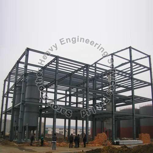 Rectangular Polished Prefabricated Steel Frame Building Feature Corrosion Proof Excellent