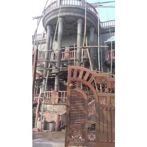 Grey Stone Railing Pillar, Shape : Round - Prakash Stone Art, Dausa ...