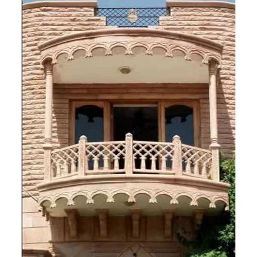 Natural Stone Railing Pillar - Prakash Stone Art, Dausa, Rajasthan