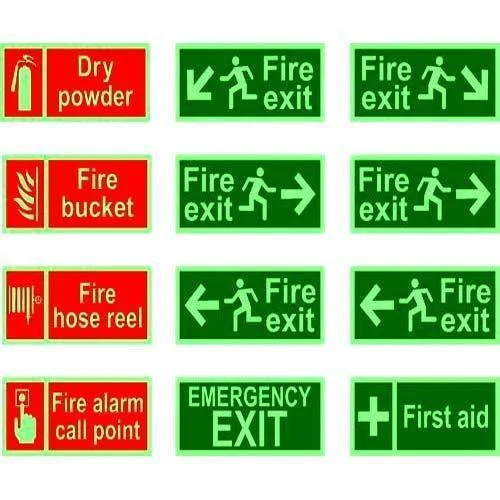 Square Acrylic Safety Sign Boards, Color : Green, Red - Sign Factory ...