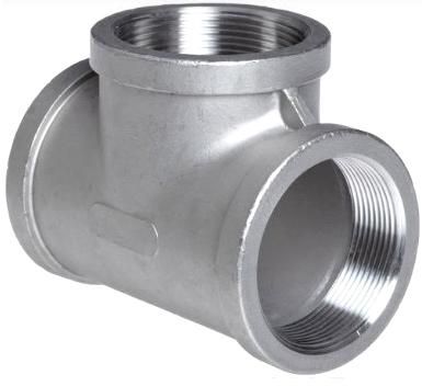 Polished Stainless Steel Threaded Tee, Certification : ISI Certified ...