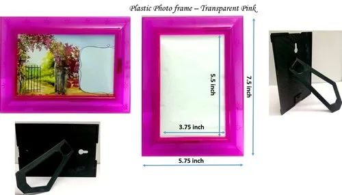 Transparent Pink Plastic Photo Frame - Well Shine Moulders