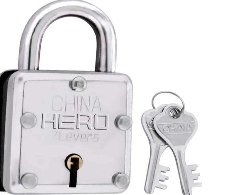 Square Iron China Hero Pad Lock, for Door, Feature : Durable, High ...