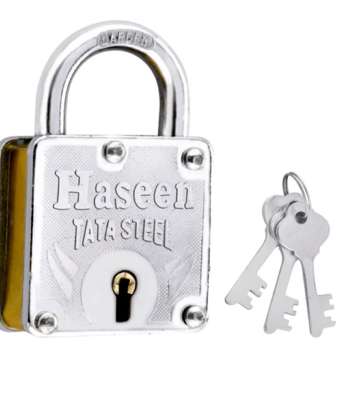 Square Haseen Pad Lock, for Door, Pattern : Plain - HEMIT ENTERPRISES ...