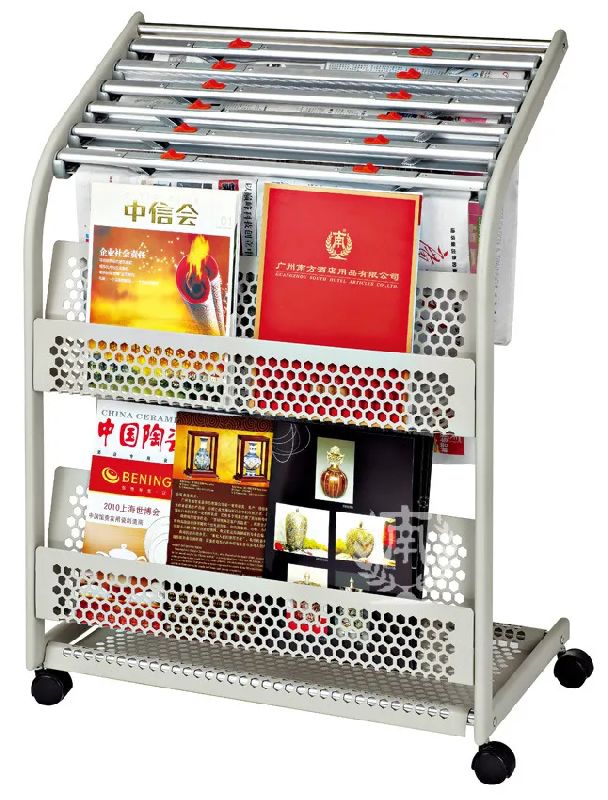 Newspaper Rack, Size : 635x380x920 mm, Color : Silver white - Stallion ...