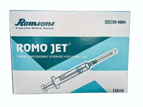 10ml Romsons Romo Jet Syringe, For Clinical, Hospital, Laboratory ...