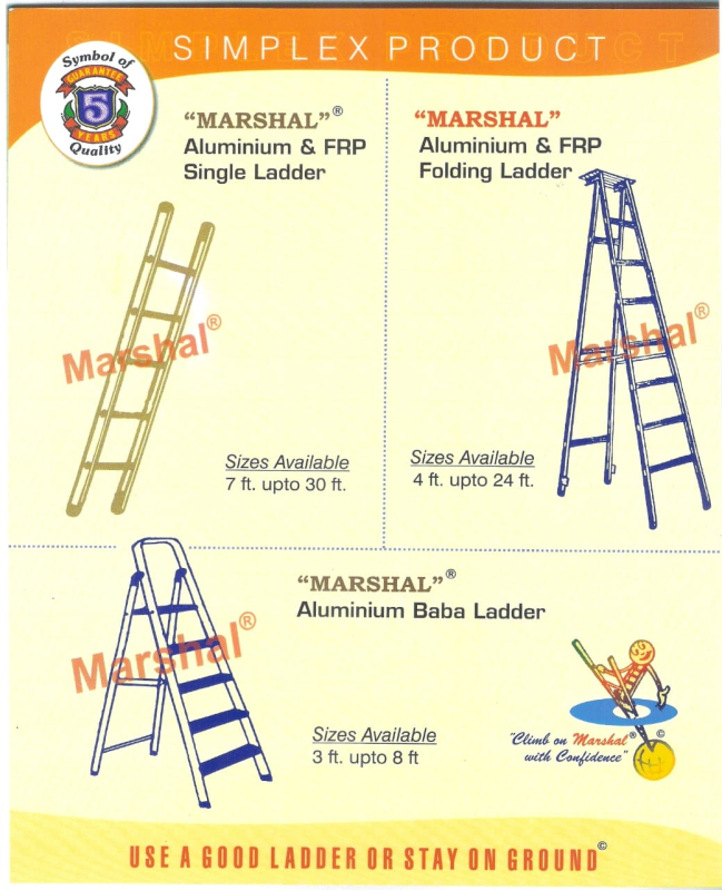 SIMPLEX Aluminium Ladder at Rs 1,500 / - in Mumbai | simplex ladder mfg ...