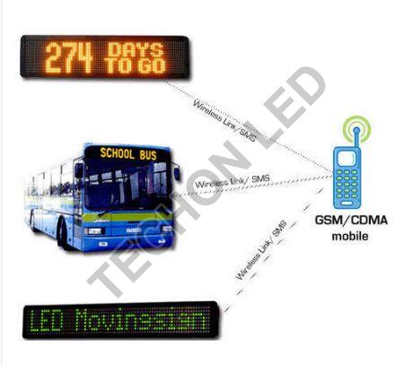 Rectangular SMS Based LED Sign Display Board, Size : Customize, Color ...