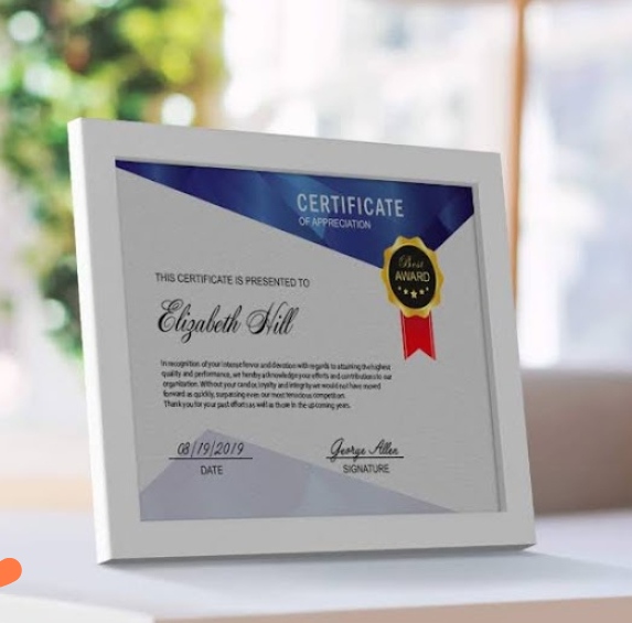 Wood certificate frame, Size : Multisize - Iconic Decor India, Delhi