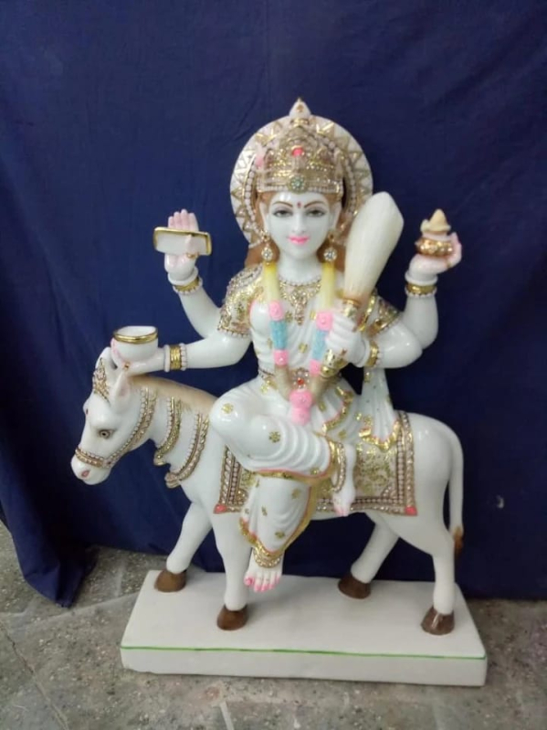 Polished Marble Sheetla Mata Statue, for Worship, Style : Sit Position ...