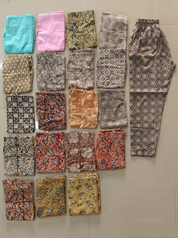 Regular Fit Cotton pants, Closure Type : Elastic Waist, Waist Size : 40 ...