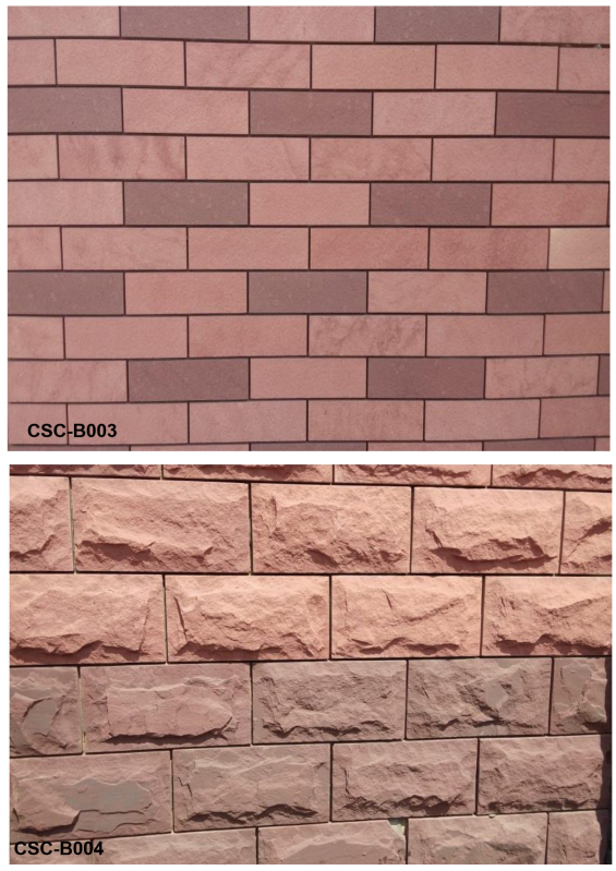 csc Red rectangular brick stone cladding, Size : 30x15, Feature ...