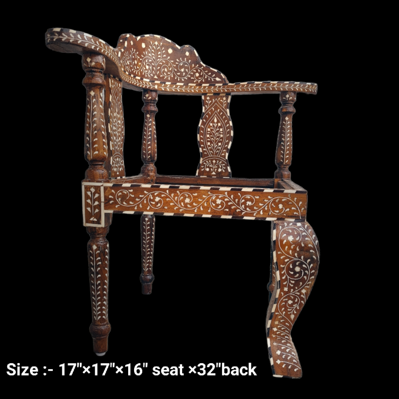 Brown Bone Inlay Chair at Rs 27,000 / Piece in Ahmedabad | Hani Arts