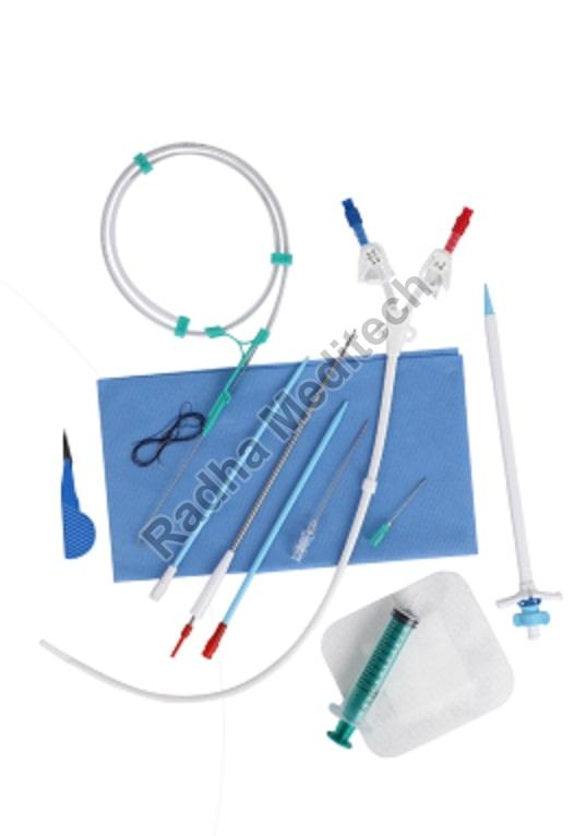 Curved Long Term Hemodialysis Catheter Kit, for Cardiology, Intramural ...