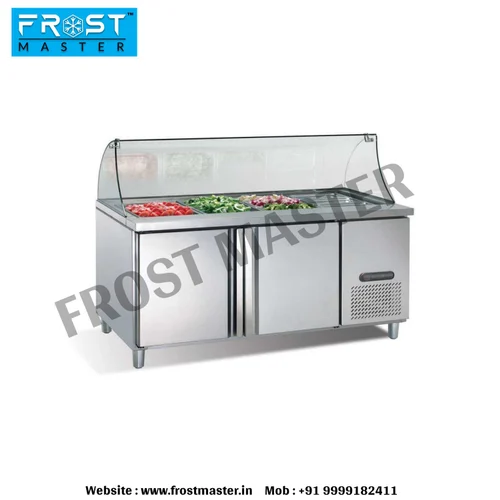 Metal Refrigerated Salad Counter, Size : 60''x30''x34'', Color : Grey ...